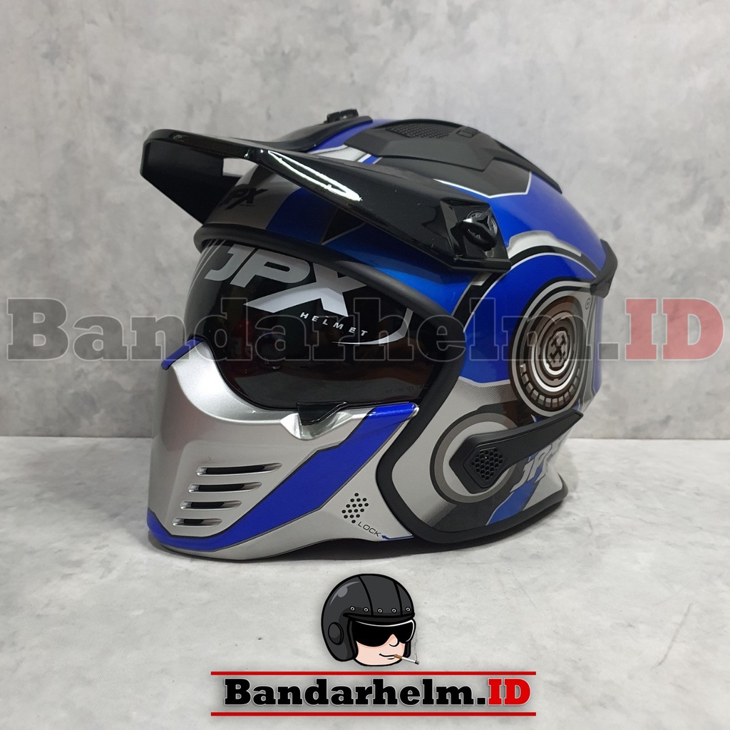 Jual Helm Modular JPX MX 726 - 05 Gundam White - Red | Shopee Indonesia