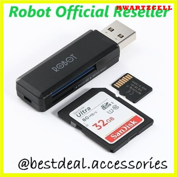 Jual Robot CR102 SD Card & Micro SD Card Reader USB3.0 | Shopee Indonesia