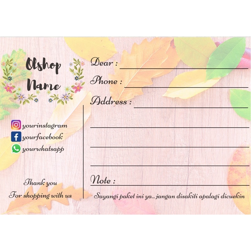 Jual Sticker Label / Stiker Label / Label Pengiriman Olshop | Shopee ...