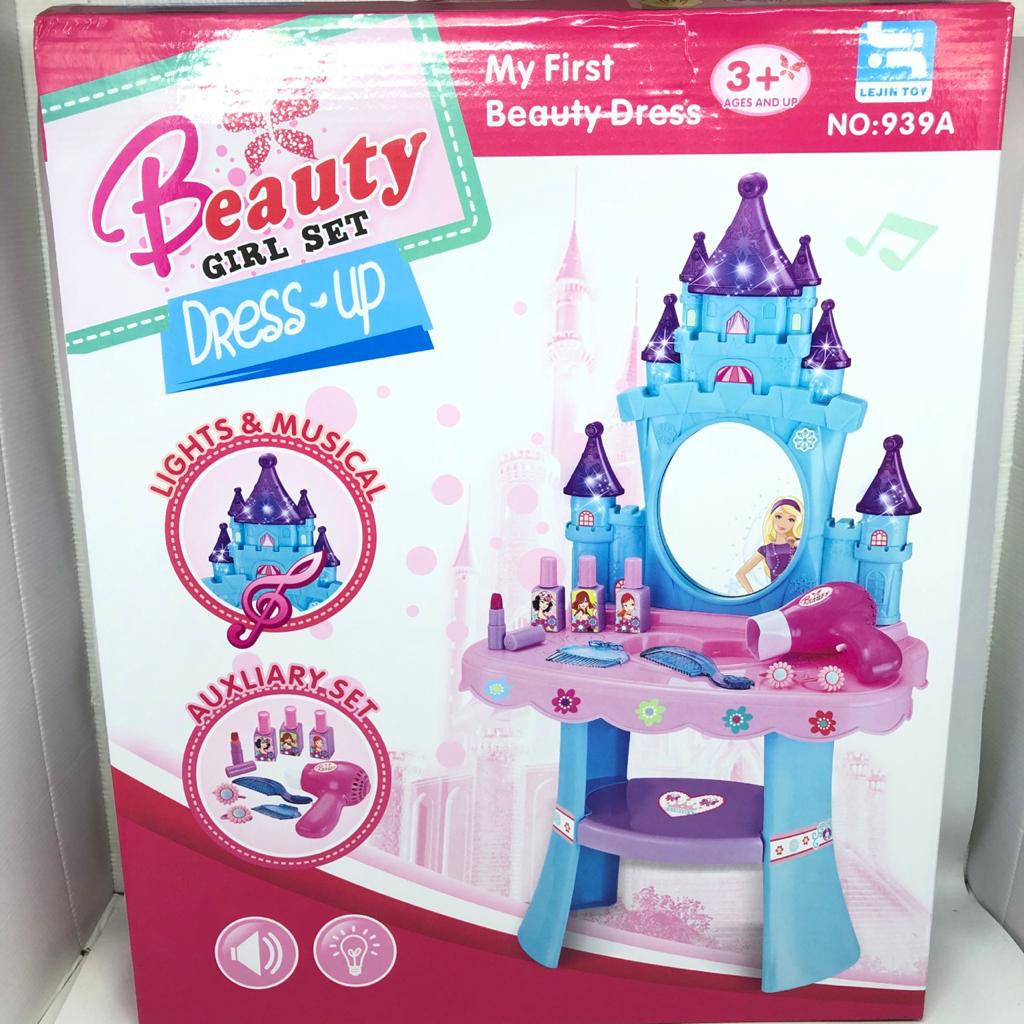 Jual MAINAN ANAK PEREMPUAN CASTLE DRESS UP MEJA RIAS BEAUTY ATAU FASION ...