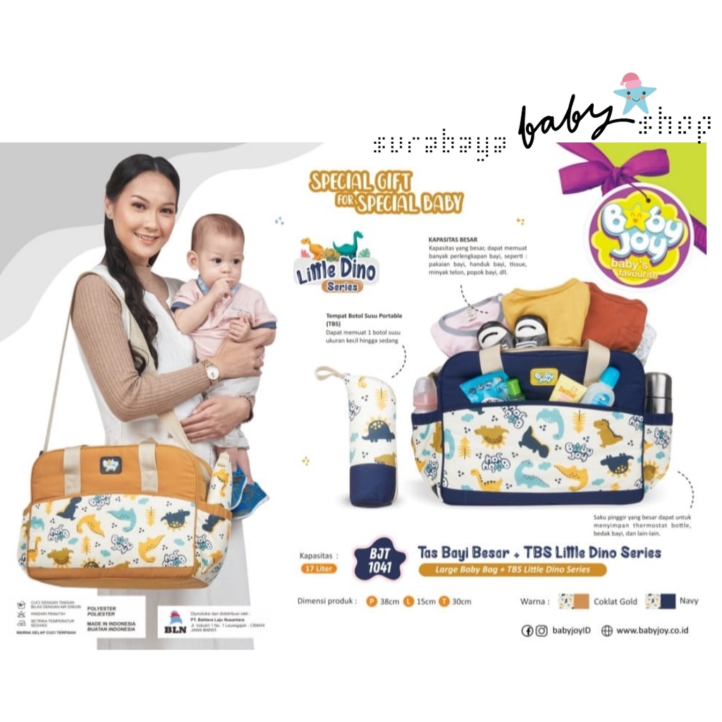 Jual BABY JOY TAS BAYI BESAR LITTLE DINO SERIES BJT1041 | Shopee Indonesia