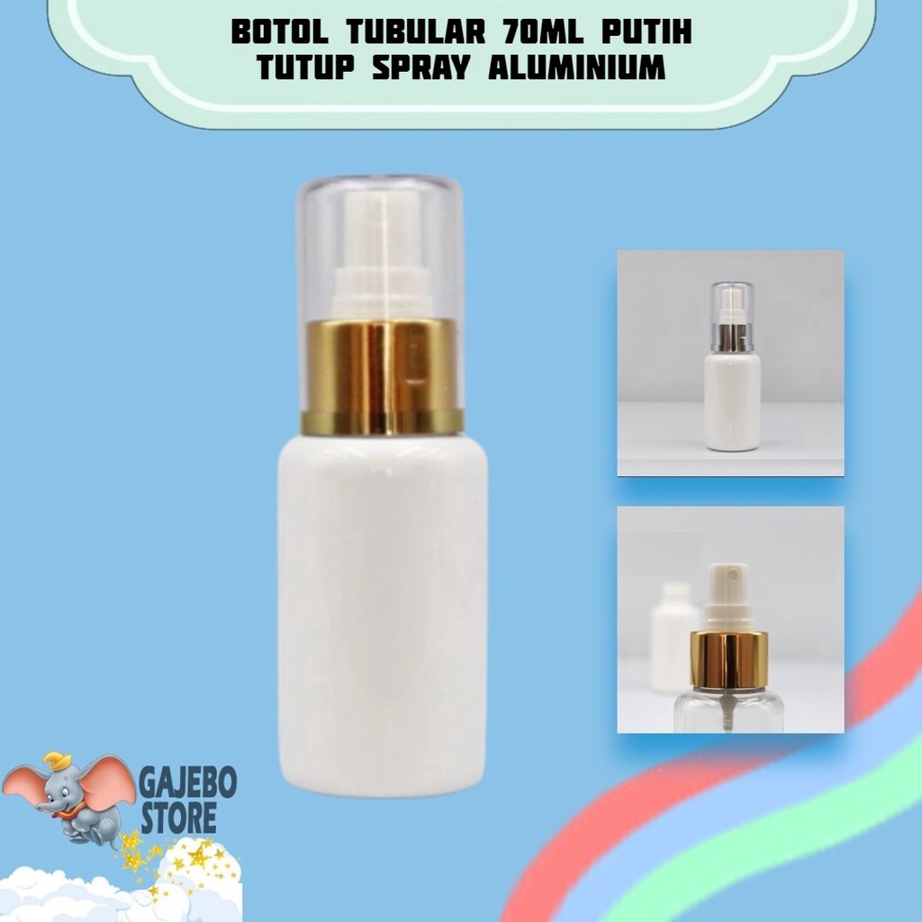 Jual BOTOL SPRAY 70ML PUTIH TUBULAR FULL COVER / BOTOL 70ML TUBULAR ...