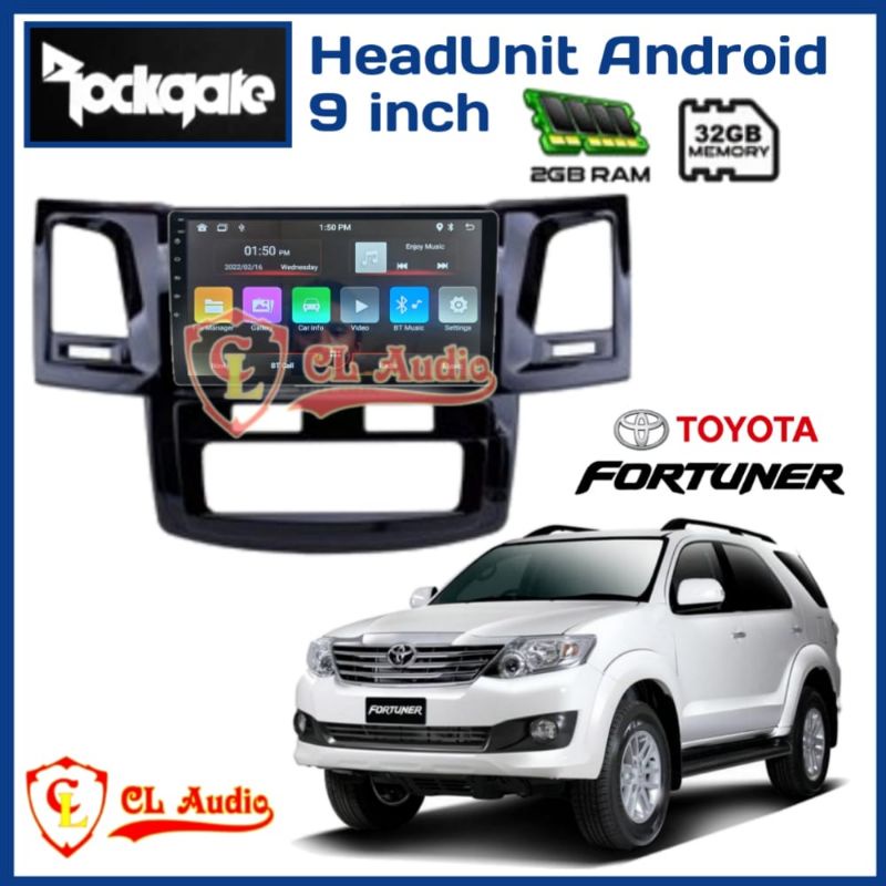 Jual Head Unit Android Rockgate 9 Inch OEM Toyota Fortuner 2005-2015 ...