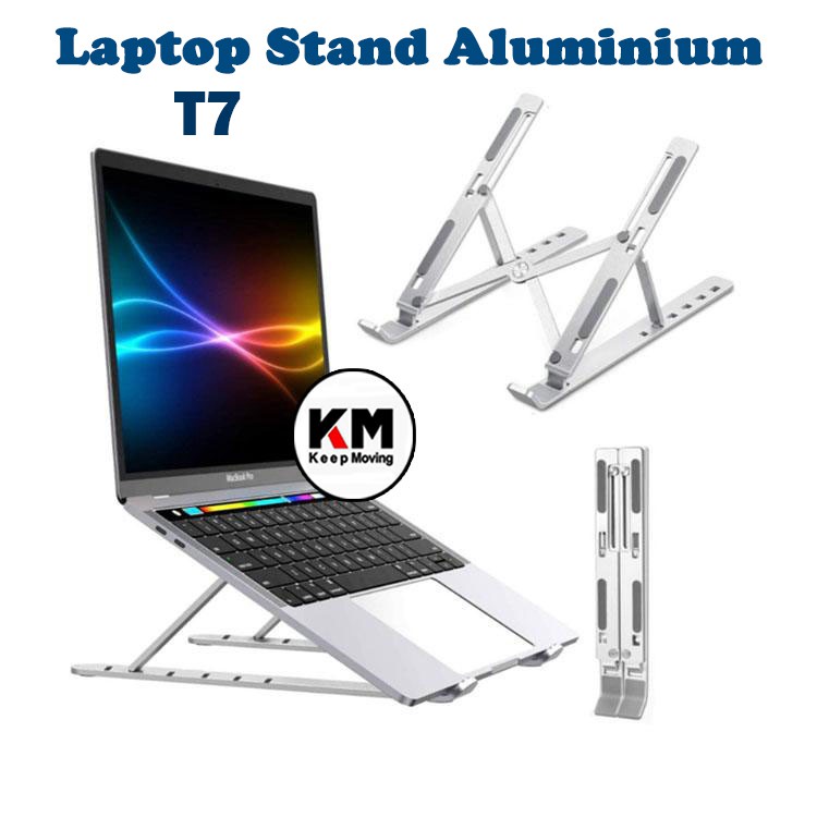 Jual KM Laptop Stand Holder Portable Dudukan Tablet Aluminium ...