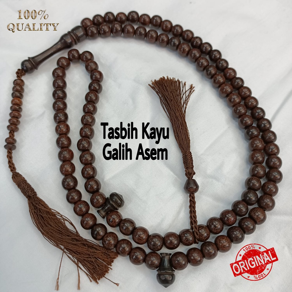 Jual tasbih galih asem 100%asli warna natural ukuran panjang 100 ...