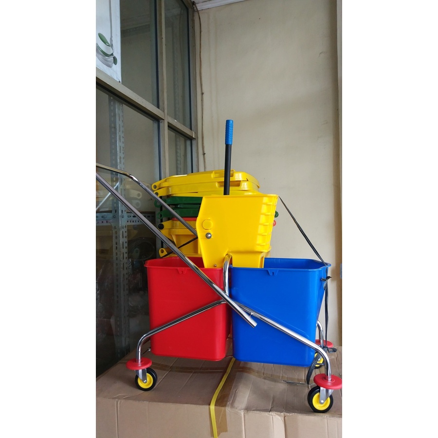 Jual Double bucket Trolley Alat Pel | Shopee Indonesia