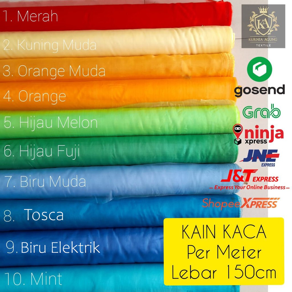 Jual Kain Kaca Per Meter 100cmx150 cm Ter Murah Laris Bahan Dekorasi ...