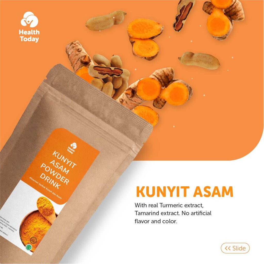 Jual Health Today Kunyit Asam Powder (Dengan Ekstrak Kunyit dan Asam ...