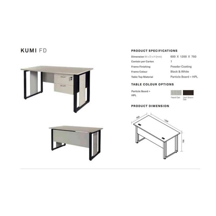 Jual Meja Kerja Chitose Kumi-FD Meja Kantor/Meja Tulis | Shopee Indonesia