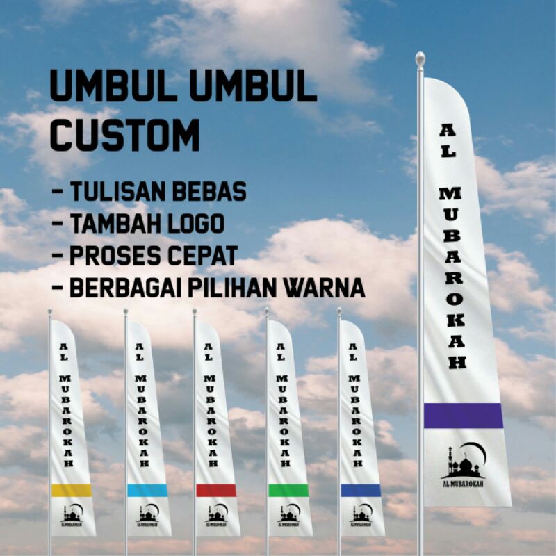 Jual umbul-umbul custom logo dan tulisan | Shopee Indonesia
