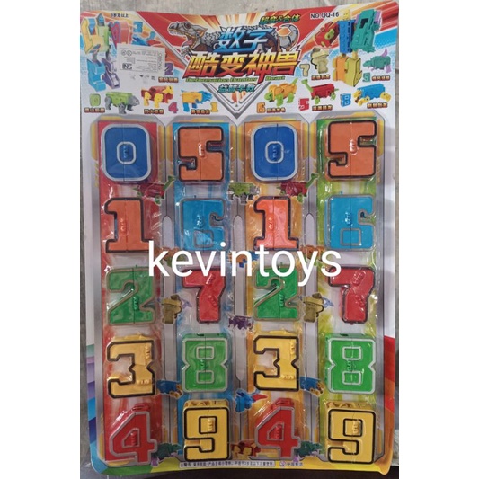 Jual QQ - 16 Mainan robot angka superr murah / mainan bongkar pasang robot angka HA TOYS ...