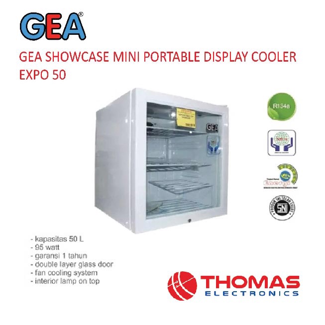 Jual GEA SHOWCASE MINI PORTABLE KULKAS MINUMAN DISPLAY COOLER GEA EXPO 50 GARANSI RESMI | Shopee ...
