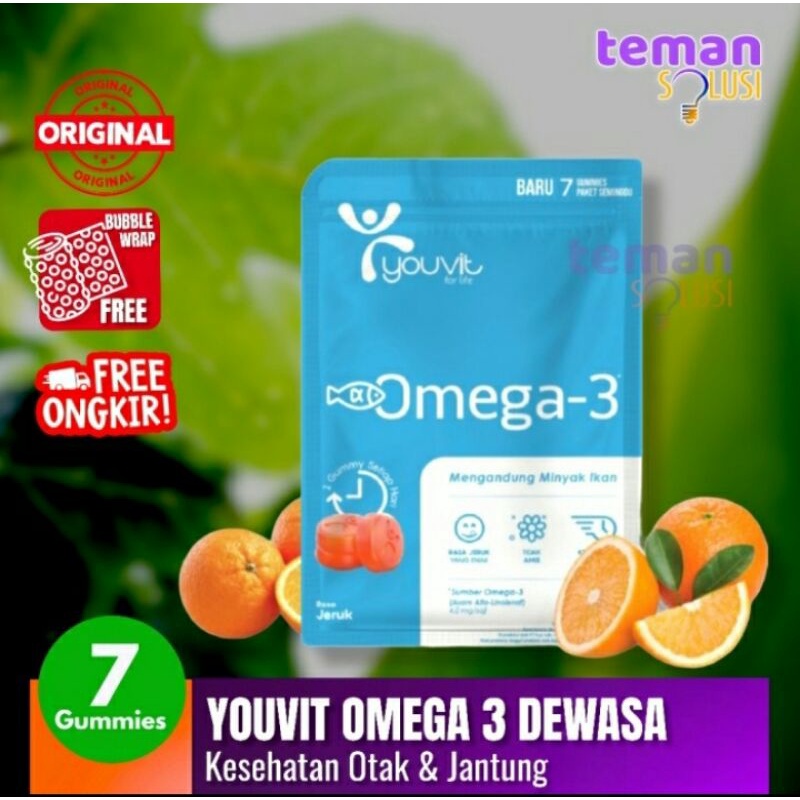 Jual Youvit Gummy Omega 3 Dewasa 1 Sachet Isi 7 Gummy | Shopee Indonesia