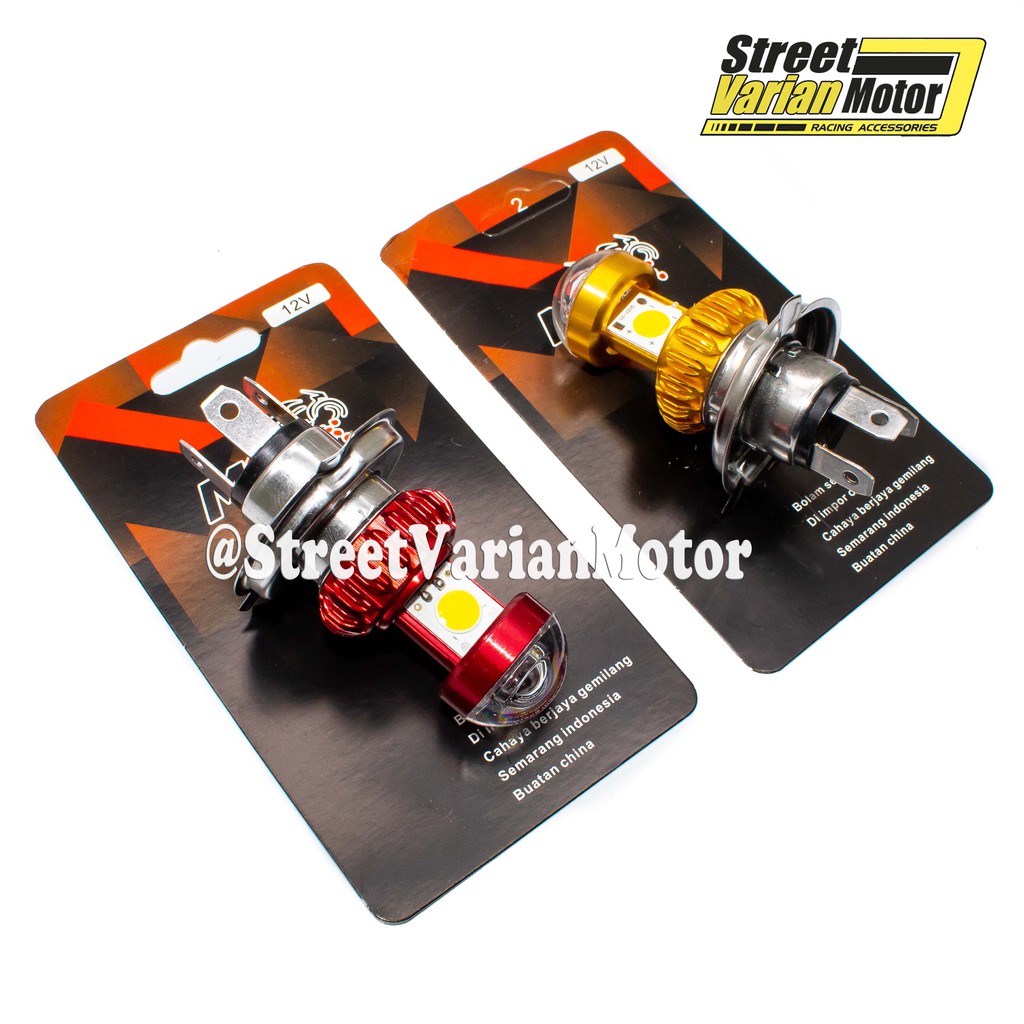 Jual Lampu Depan Motor 2 Sisi MIKA LED H4 HS1 AC DC | Shopee Indonesia