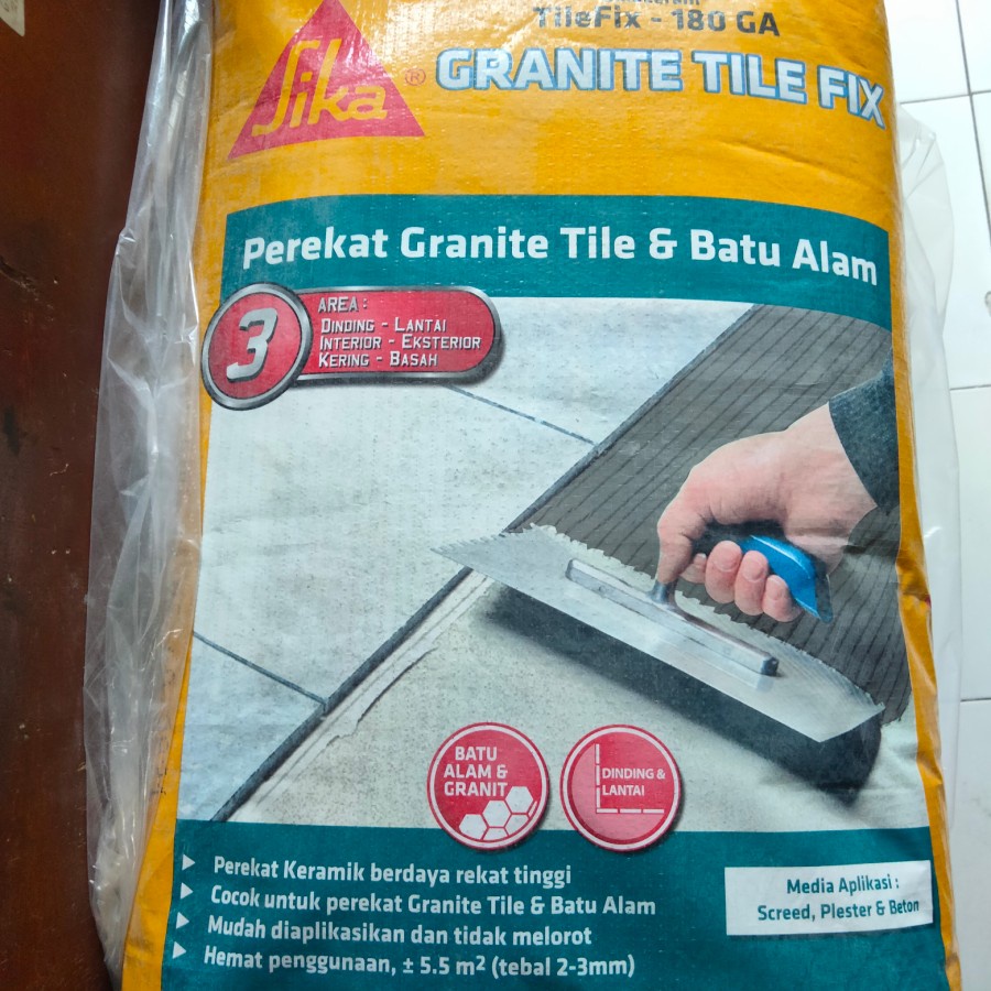 Jual sika ceram 180 GA tilefix perekat granit & batu alam 25 kg ...