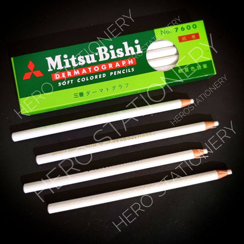 Jual Pensil kaca pencil glass dermatograph mitsubishi original putih ...