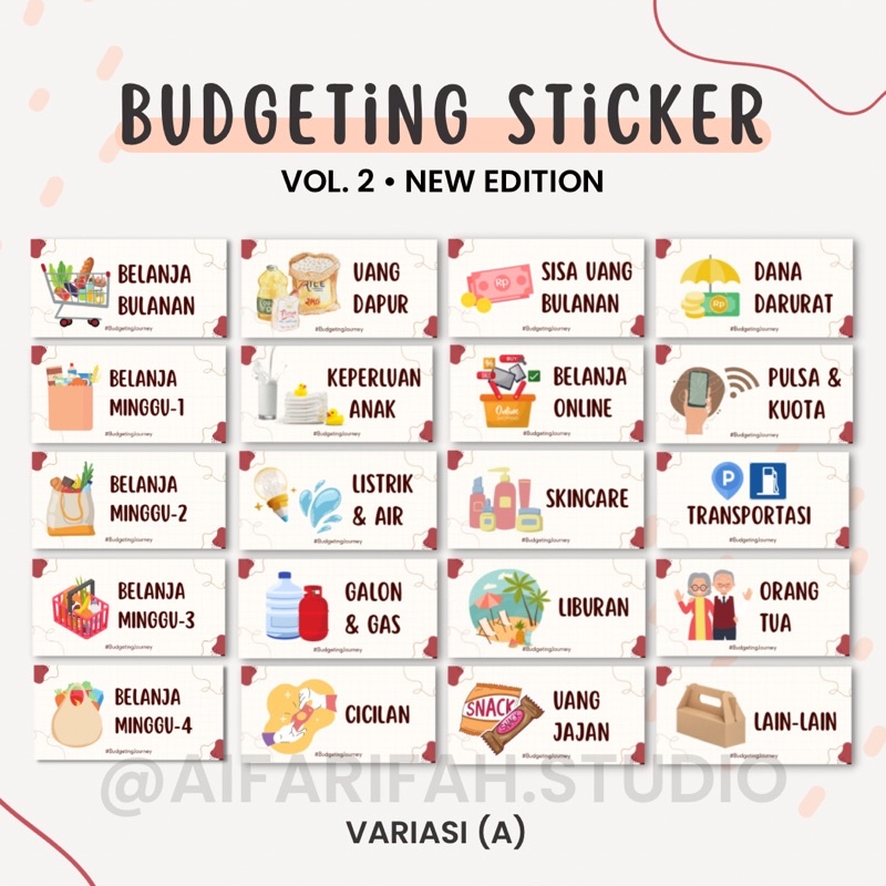 Jual Vol. 2 - STIKER BUDGETING WALLET ORGANIZER | Shopee Indonesia