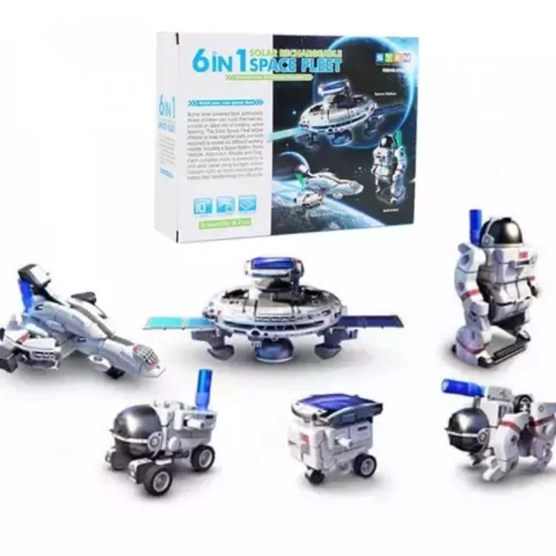 Jual DIY SOLAR SPACE FLEET KIT 6 in 1 DIY SOLAR ROBOT KIT Mainan ...