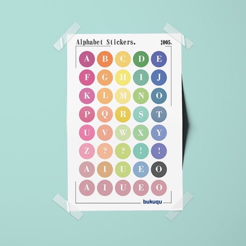 Jual Bukuqu Stiker Deco Alphabet Stickers untuk Notebook, Planner ...