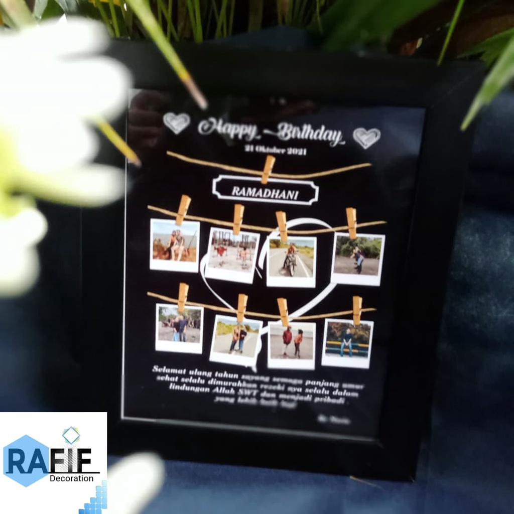 Jual Cetak bingkai 8R Desain Foto Murah Happy Birthday/Graduation ...