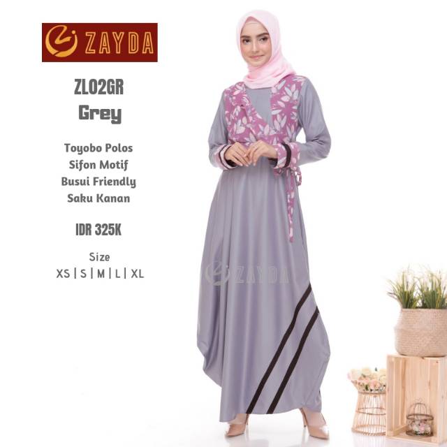 Jual Orderan Seragam Zayda Kode ZL02 varian Grey | Shopee Indonesia
