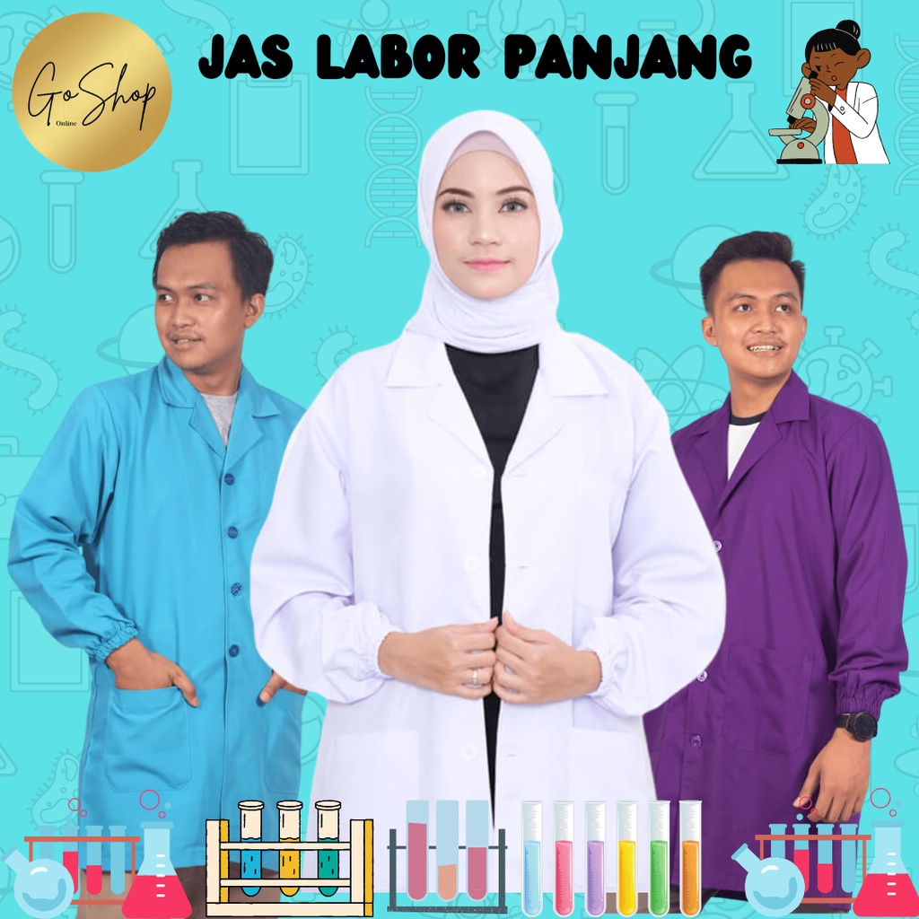 Jual GoShop - Jas Laboratorium lengan panjang Jas Praktikum APD ...