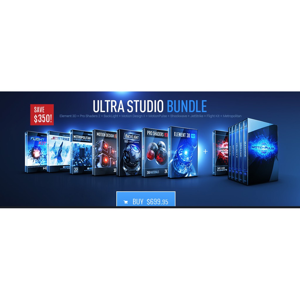 The Studio Bundle Element 3d Pro Shaders All 6 Model VIDEO COPILOT Pro