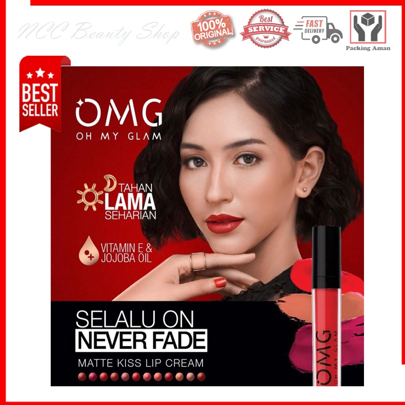 Jual * NCC * OMG Lipcream Oh My Glam Matte Kiss Lip Cream Coffee Edition Cycle Of Love Socialite ...