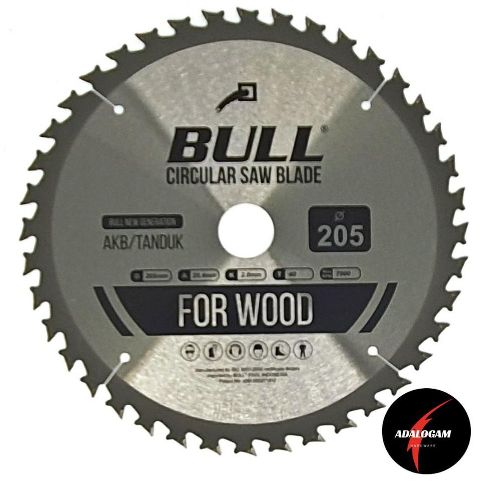 Jual Bull Circular Saw Tanduk 205 x 40T - Mata Gergaji Bulat 8 Inch x ...