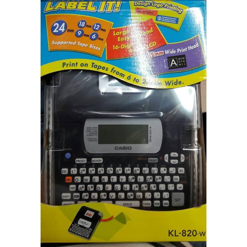 Jual CASIO KL-820 / LABEL PRINTER / EZ LABEL IT PRINT MAKER KL820 ...