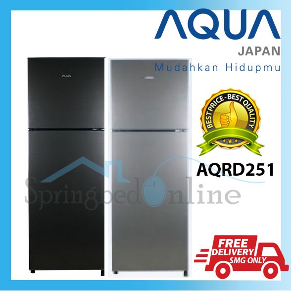 Jual AQUA Kulkas 2 Pintu 169 Liter AQR-D251 (DS/LS) | Shopee Indonesia