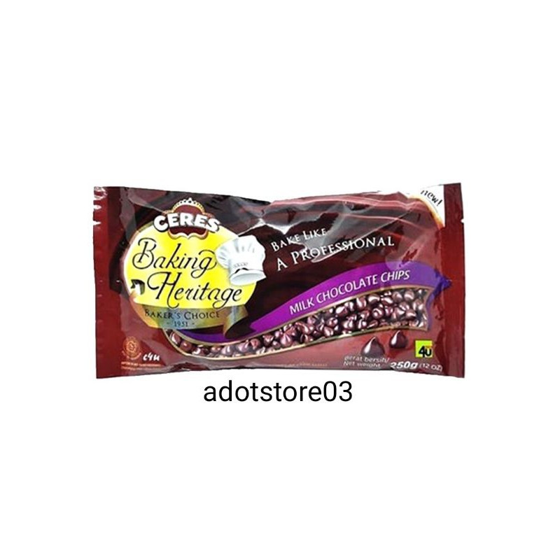 Jual Ceres Baking Heritage Chocolate Milk Choco Chip 250G | Shopee ...