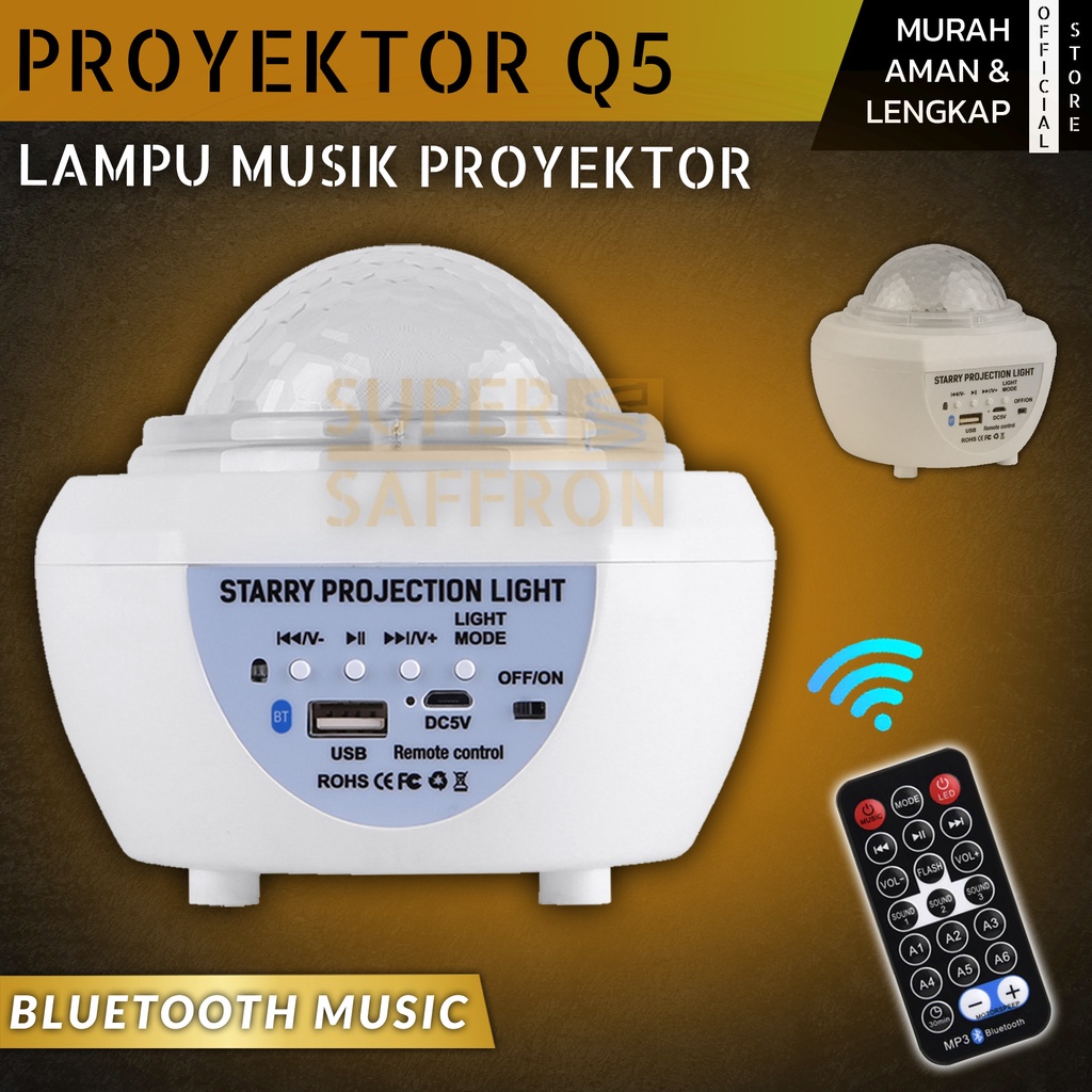 Jual Lampu Led Proyektor Bluetooth Speaker Portable RGB Light lampu ...