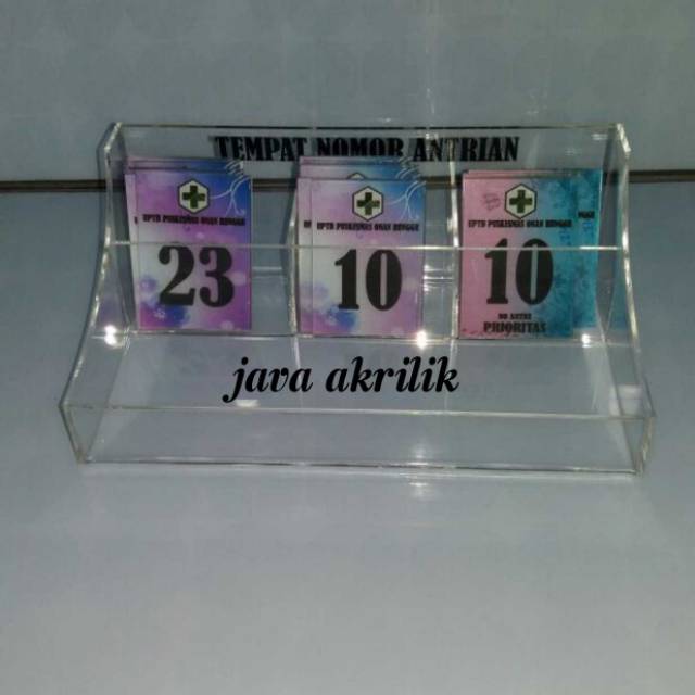 Jual Acrylic tempat nomor antrian 02 | Shopee Indonesia