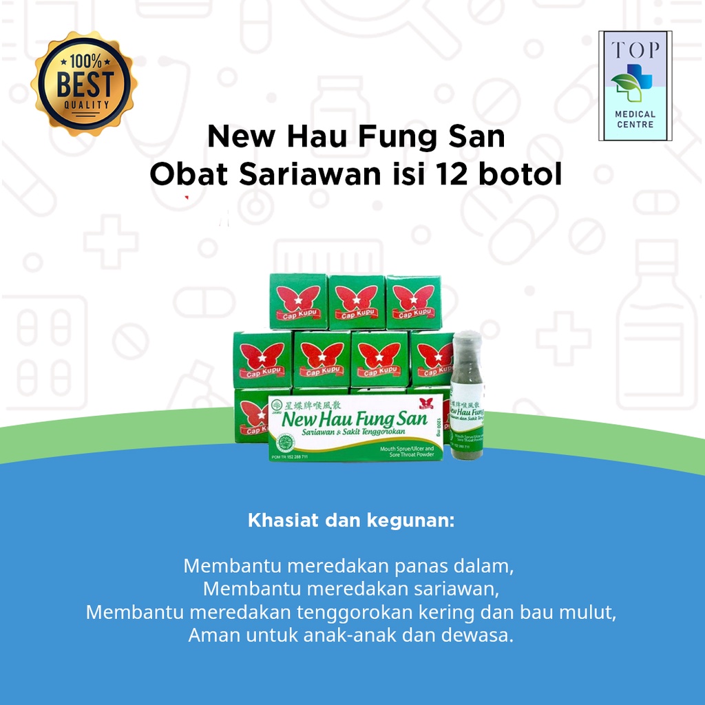 Jual New Hau Fung San - Obat Sariawan isi 12 botol | Shopee Indonesia