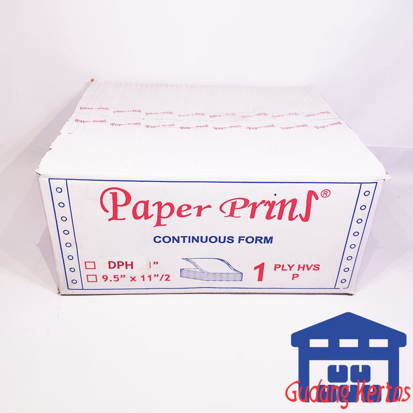 Jual CONTINUOUS FORM 91/2 /2 X 11/2 1PLY PAPERPRYNS (BAGI 4 WARTEL ...