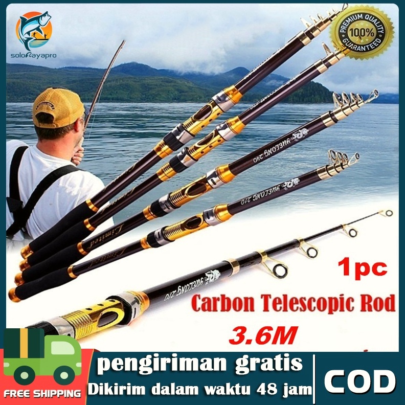 Jual Joran Pancing Carbon Fiber Sea Fishing Rod 2.1M-3.6M/7 Tongkat ...