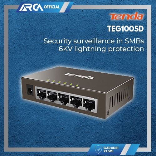 Jual Tenda TEG1005D 5-Port Gigabit Desktop Switch | Shopee Indonesia