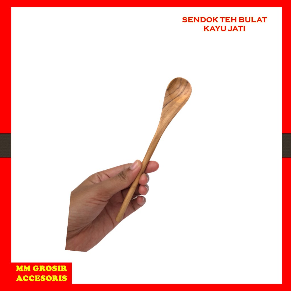 Jual SENDOK TEH BULAT KAYU JATI ASLI | Shopee Indonesia