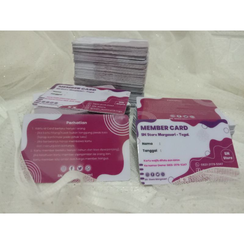 Jual KARTU MEMBER ID CARD CUSTOM | Shopee Indonesia