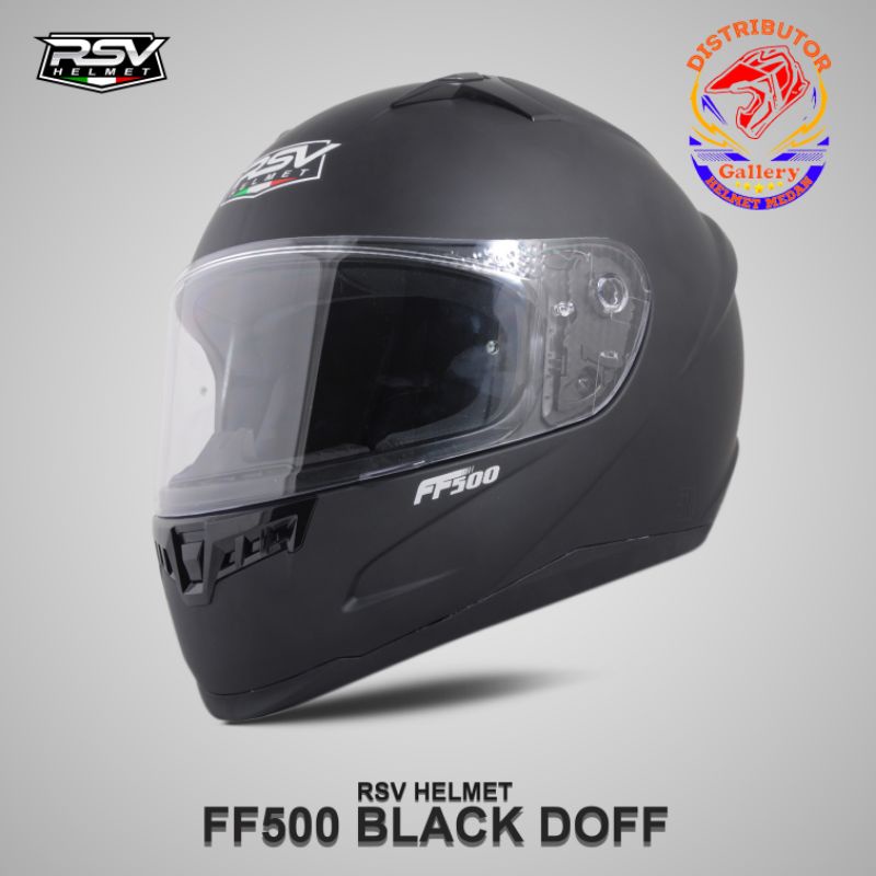 Jual HELM RSV SOLID FF500 | BLACK DOFF | FF 500 FULLFACE | Shopee Indonesia