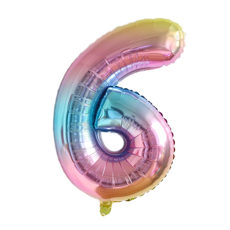 Jual Balon Angka Jumbo Rainbow / Balon Foil Angka 80cm | Shopee Indonesia