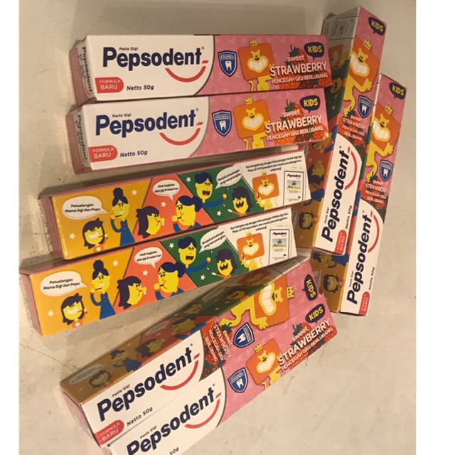 Jual Pepsodent Kids Pasta Gigi Sweet Strawberry / Orange 50gr | Shopee ...