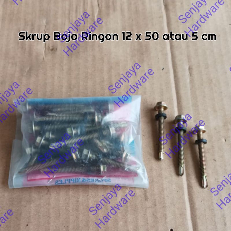 Jual Sekrup skrup roofing kuning baut atap baja ringan 12 x 50 atau 5 ...