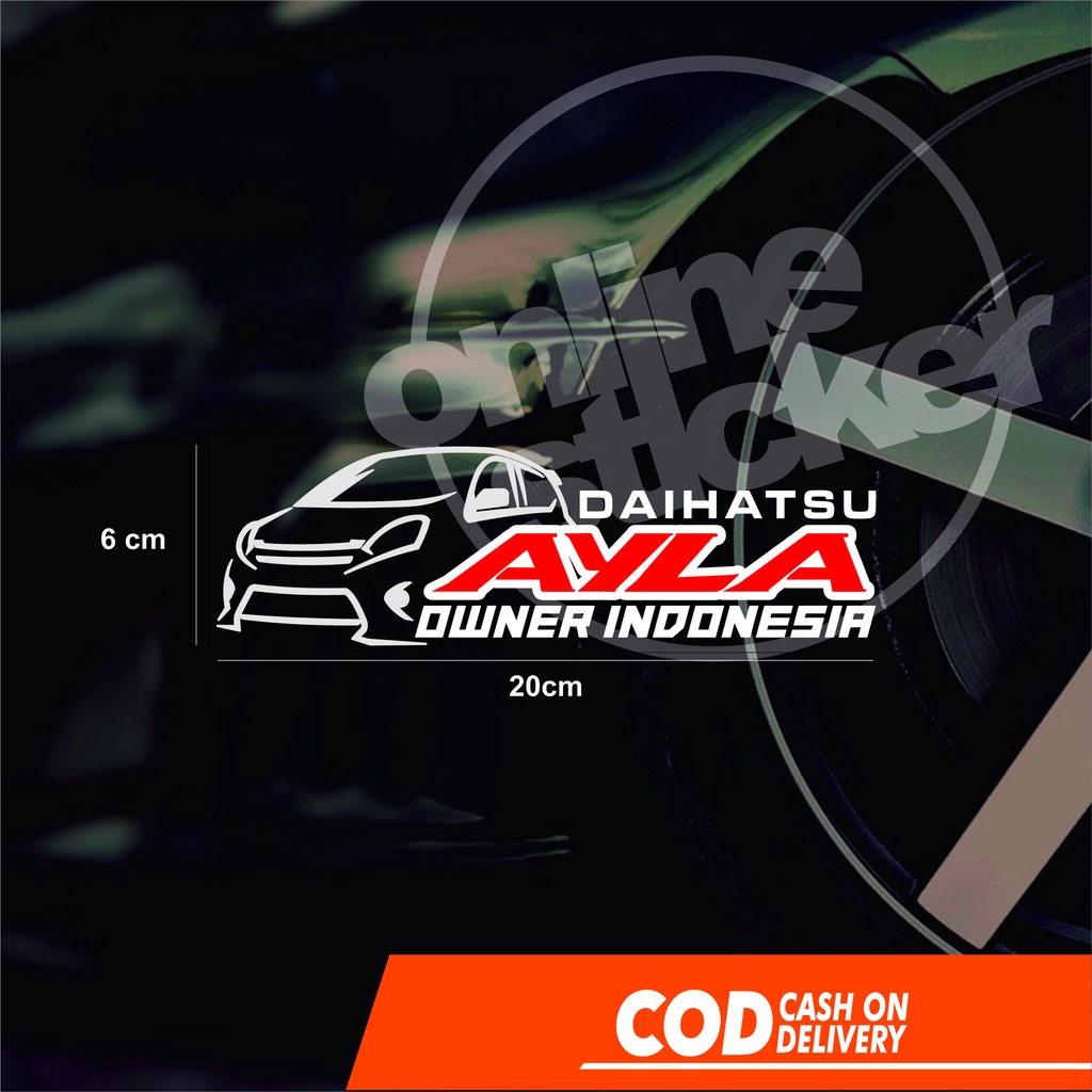 Jual Sticker daihatsu Ayla indonesia I cutting menyala | Shopee Indonesia