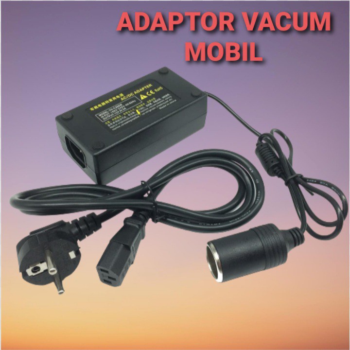 Jual Adaptor Colokan Mobil ke Listrik 12V 5A Vacuum Mini Kulkas ...