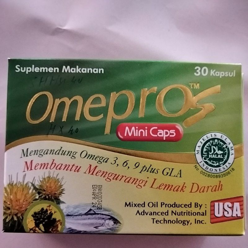 Jual OMEPROS MINI CAPSULES/Kapas untuk mengurangi lemak darah @30 cap ...