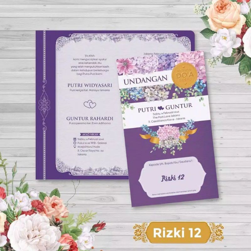 Jual undangan Rizki 12 undangan pernikahan murah | Shopee Indonesia