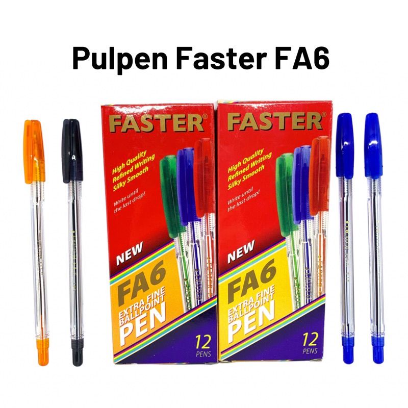 Jual Pulpen Faster FA6 Extra fine 0.7mm ( 1pak/12pcs ) | Shopee Indonesia