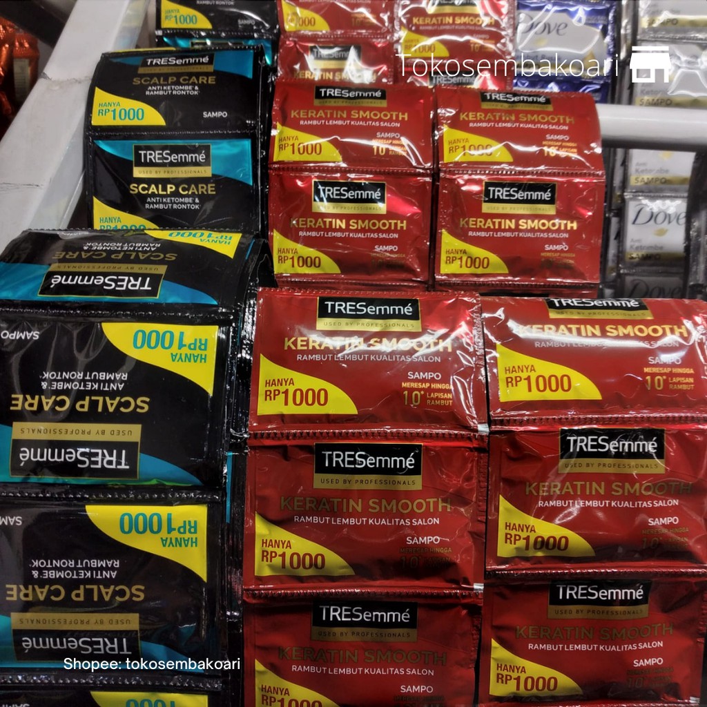 Jual Shampo Tresemme Keratin 9 ml x 12 sachet | Shopee Indonesia